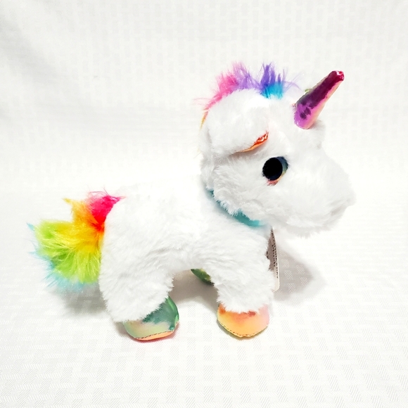 MTY | Toys | Mty International White Plush Unicorn Pastel Multicolored ...